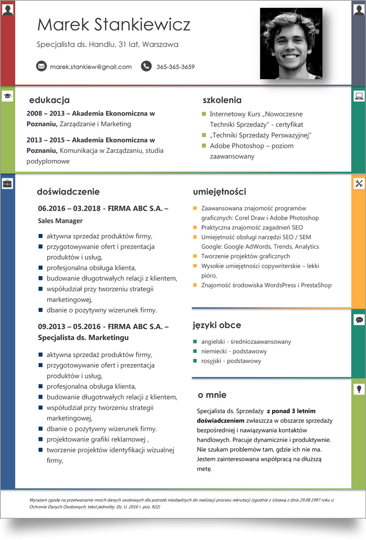 Gotowy Szablon CV ze Zdjęciem - Green Peak. 14 minut i gotowe